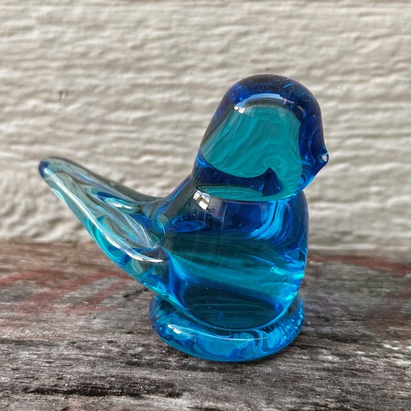 Titan Glass | Art | Titan Glass Blue Bird Of Happiness | Poshmark